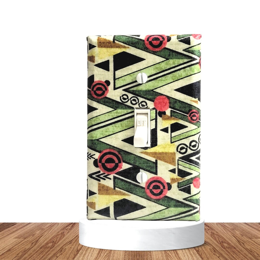 African Inspired, Abstract Style Light Switch Cover, Tribal Switchplate ...
