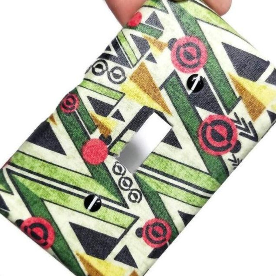 African Inspired, Abstract Style Light Switch Cover, Tribal Switchplate ...
