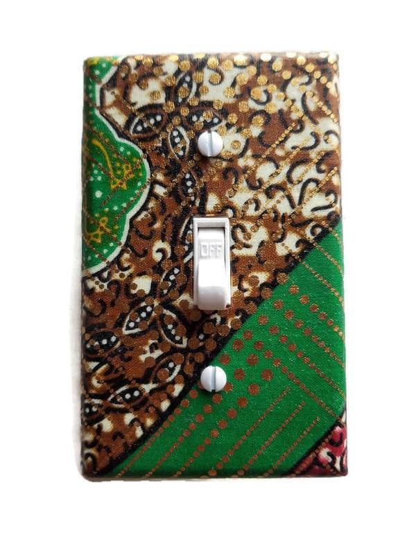 Abstract Ethnic African Light Switch Cover in Brown Green - Etsy