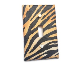 Animal Print Decor Light Switch Cover, Tiger Print, Tiger Stripe ...