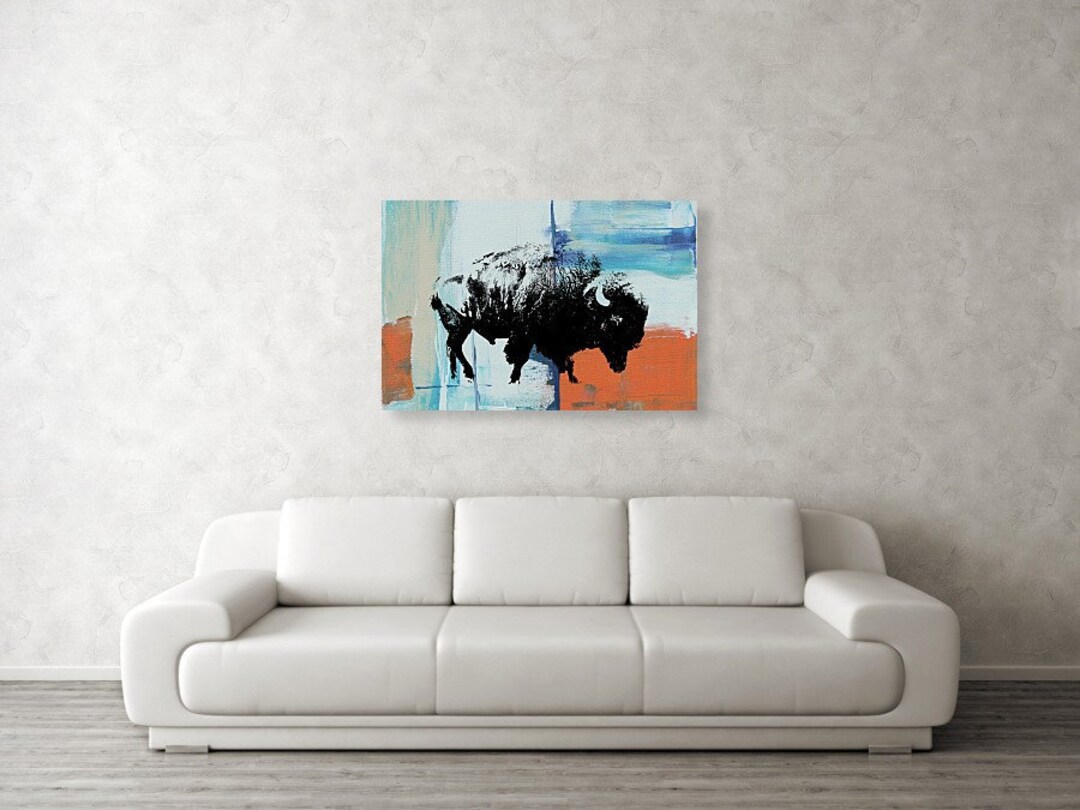 American Bison Color Painting | Digital Download Wall Art - Etsy