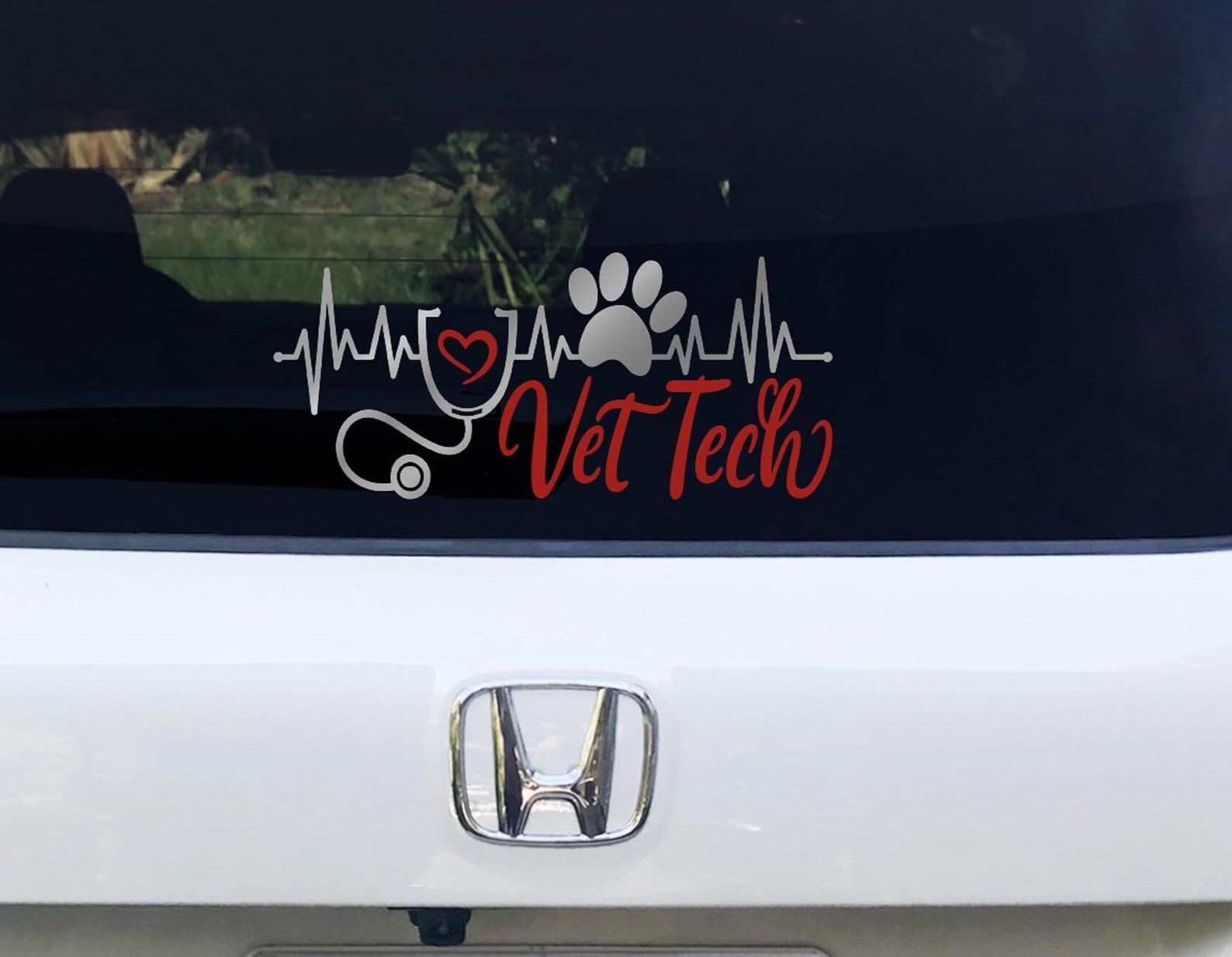 Vet Tech Vinyl Car Decal - Etsy