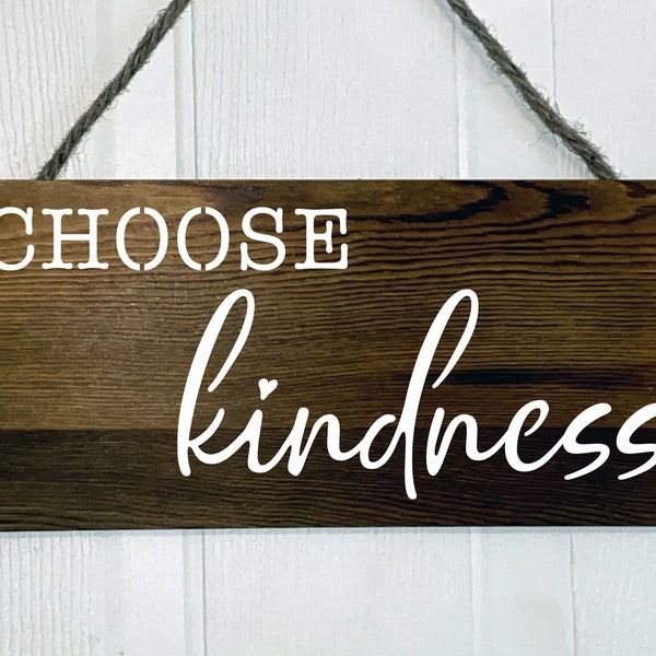 Kindness Wood Sign - Etsy