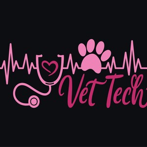 Vet Tech Vinyl Car Decal - Etsy