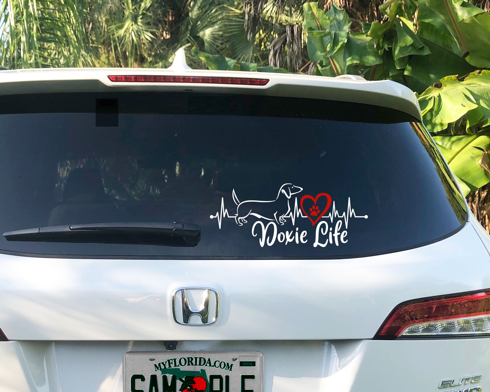 Doxie Life Heartbeat Vinyl Car Decal - Etsy