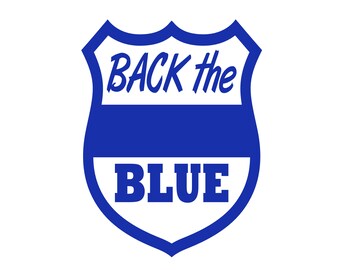 Large Back the Blue backtheblue Car Decal Police Stripe thin Blue Line ...