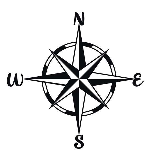 Compass Rose Decal - Etsy