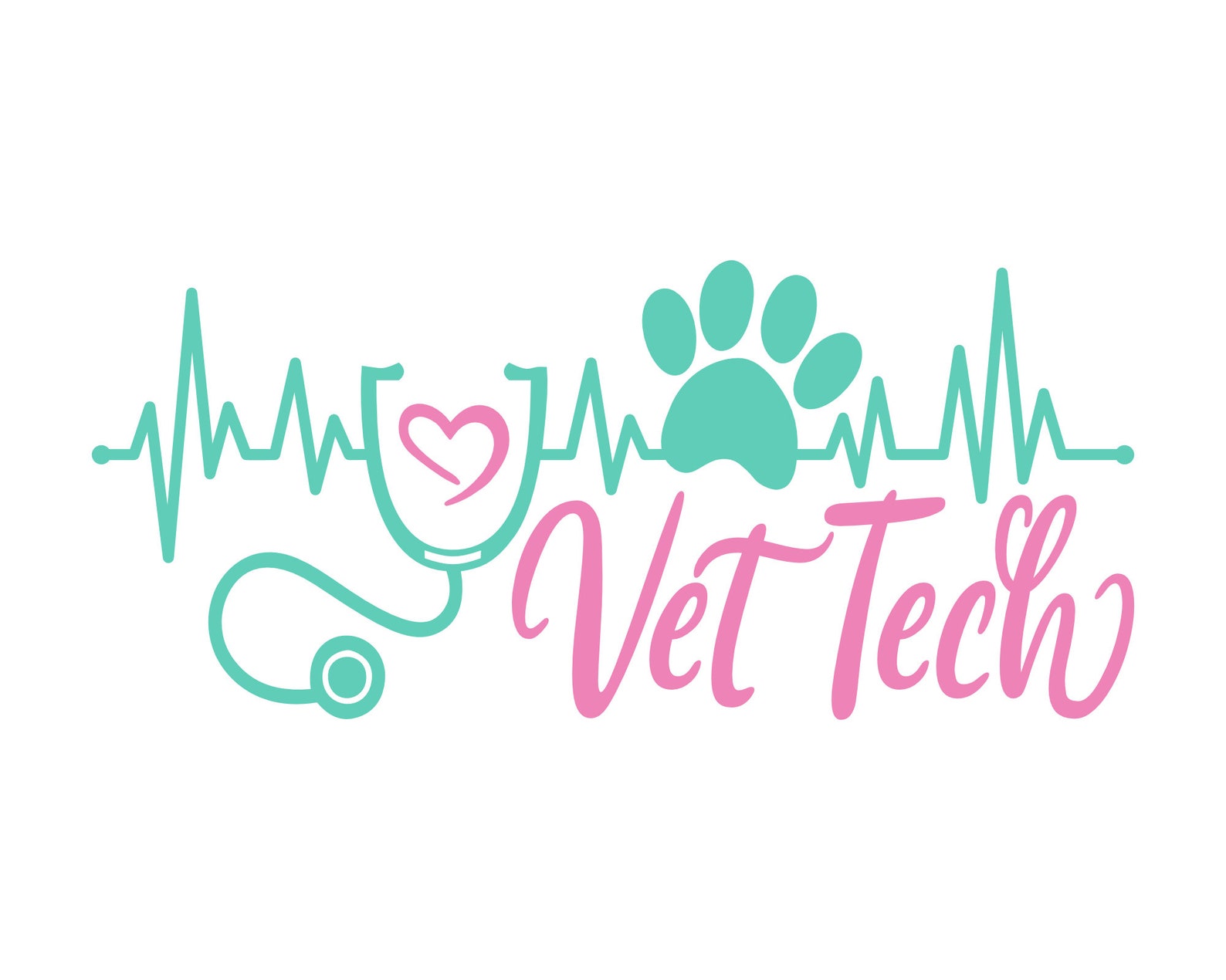 Vet Tech Vinyl Car Decal - Etsy
