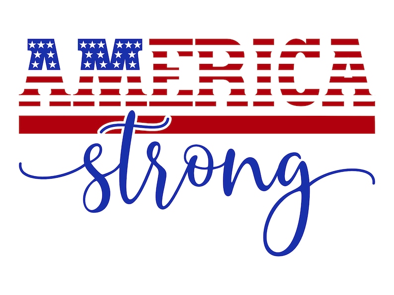 America Strong Vinyl Car Decal - Etsy