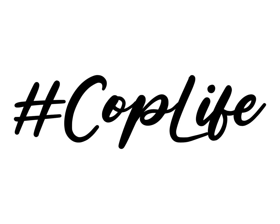 Hashtag Cop Life Vinyl Decal - Etsy