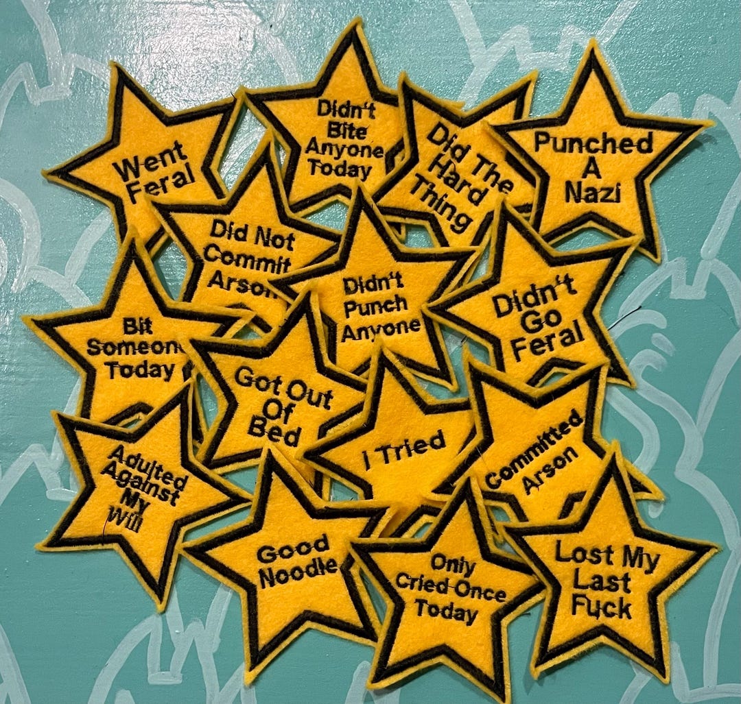 Chaos Achievement Star Iron on Patches - Etsy