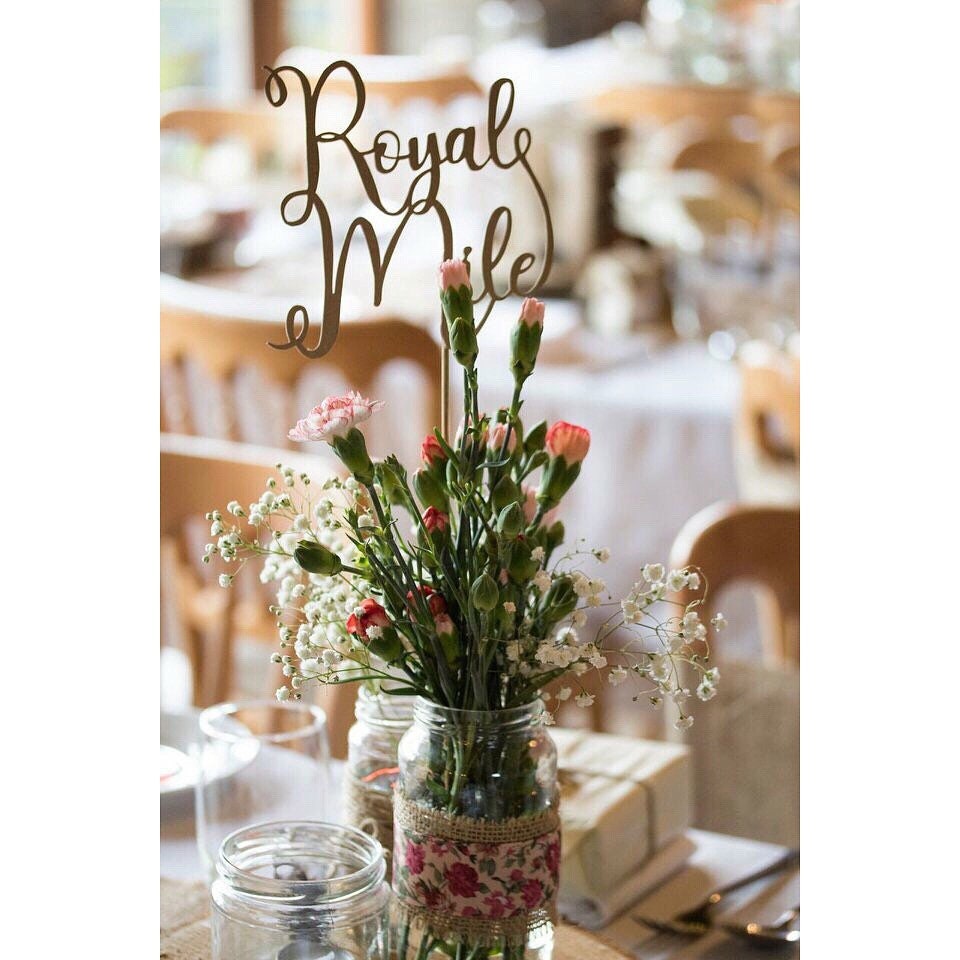 Personalised Wedding Table Name Centrepiece | Etsy UK
