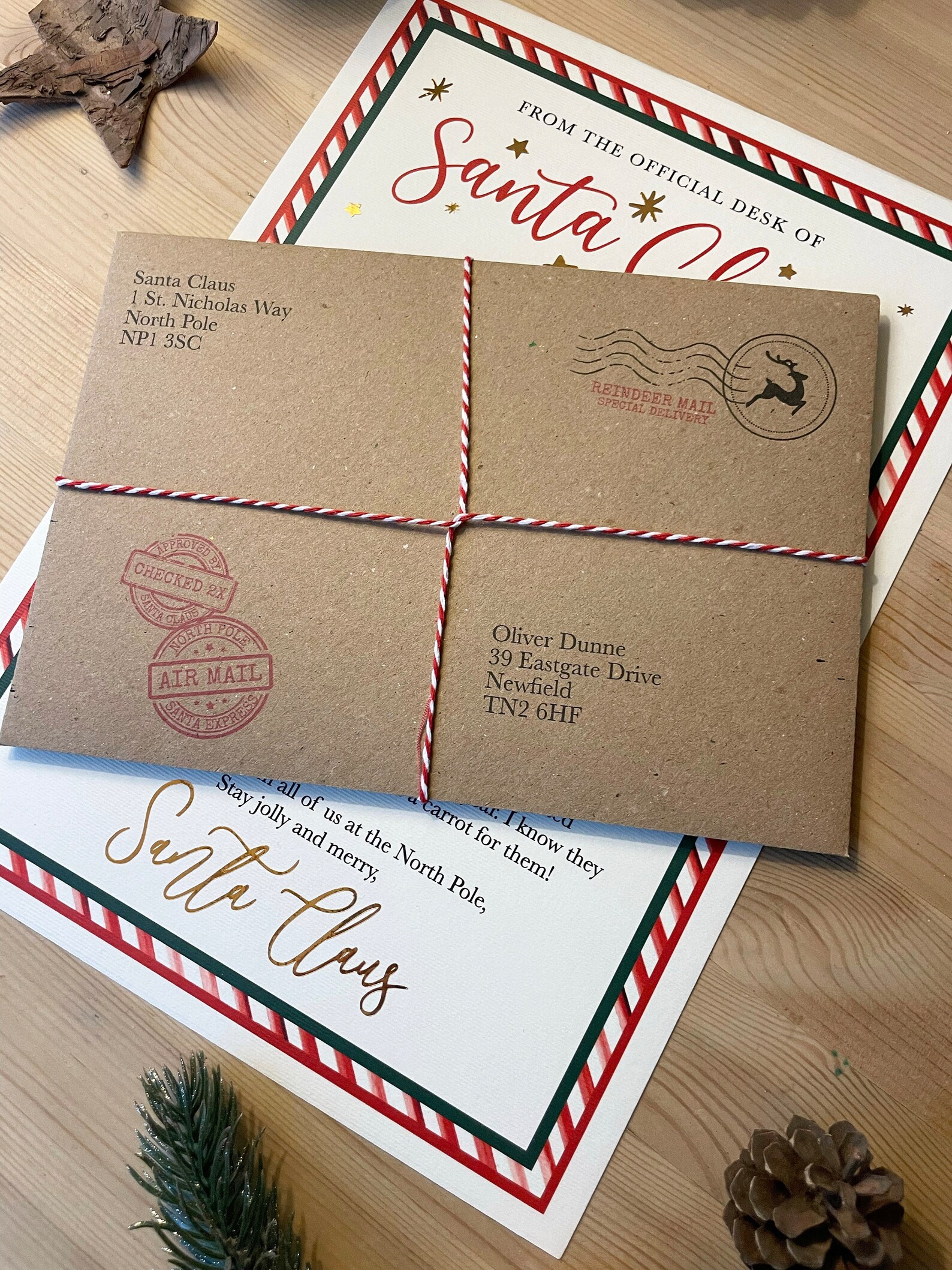 Personalised Letter From Santa Claus - Etsy