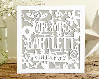 Wedding Papercut | Etsy