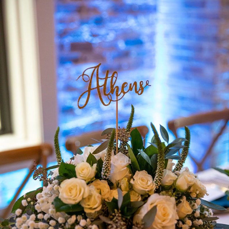 Personalised Wedding Table Name Centrepiece - Etsy UK