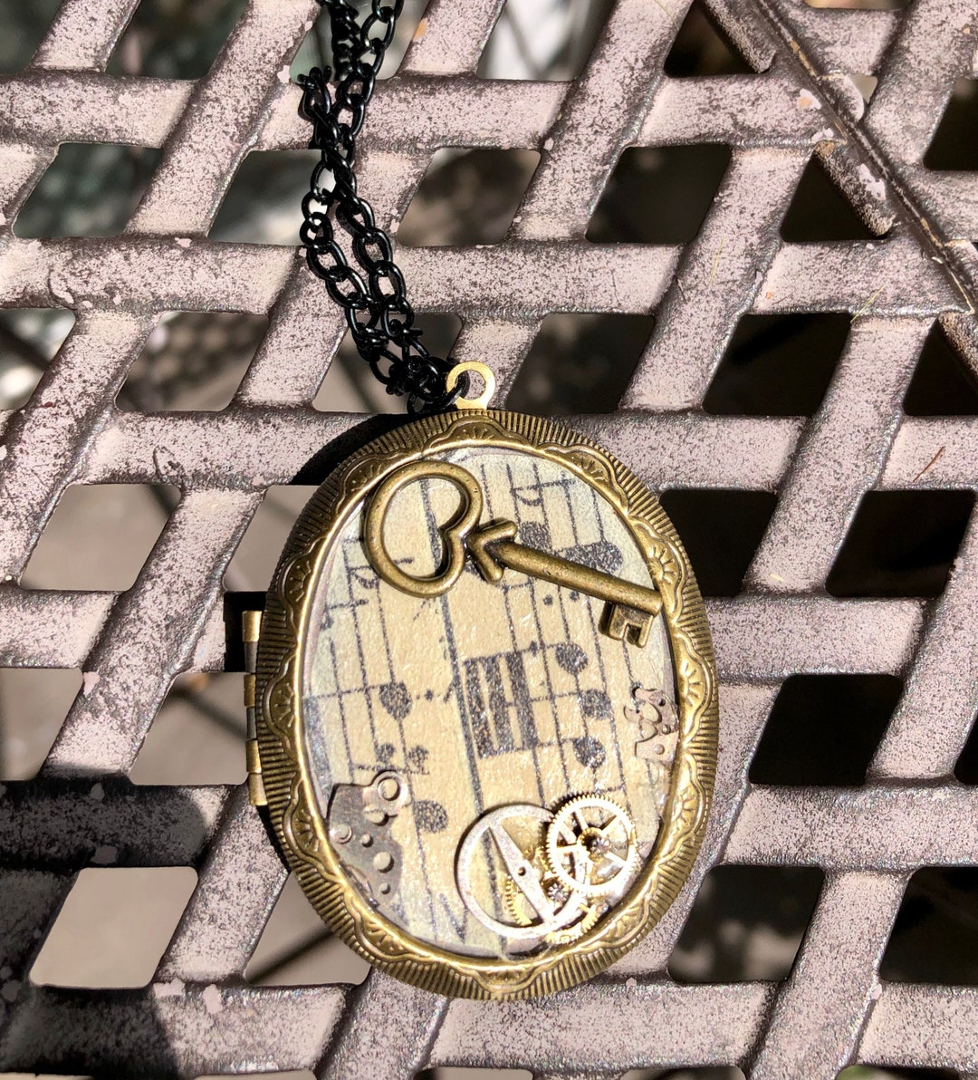 Steampunk Music Note Locket - Etsy