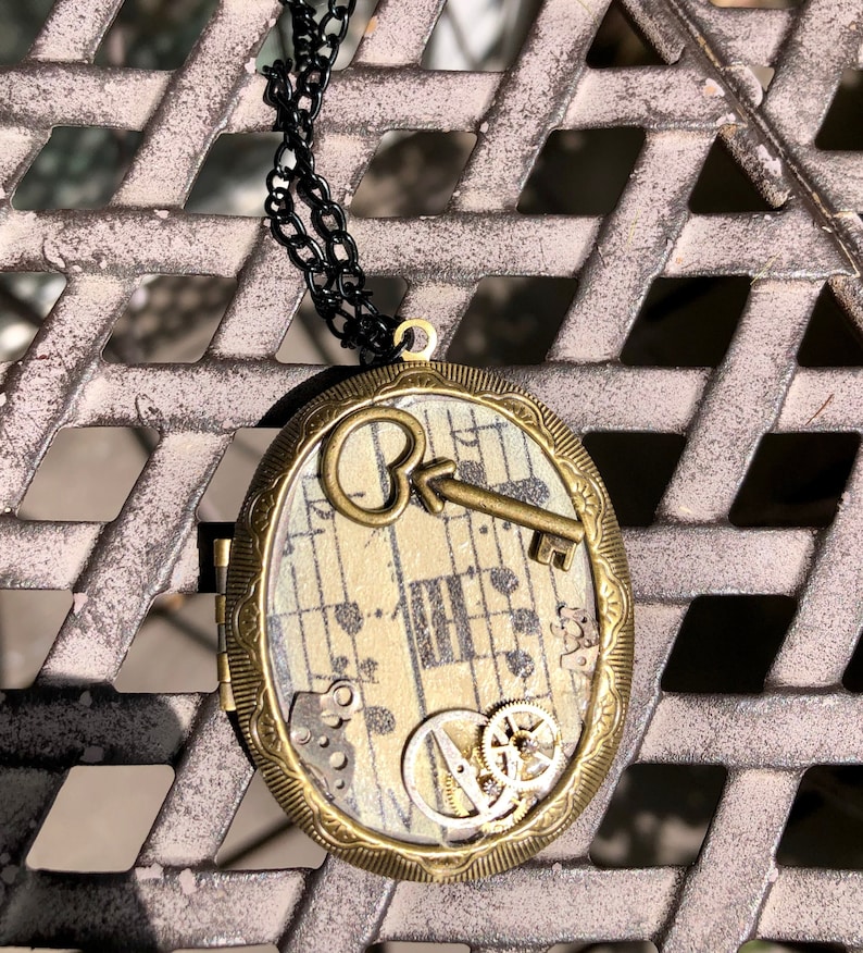 Steampunk Music Note Locket - Etsy