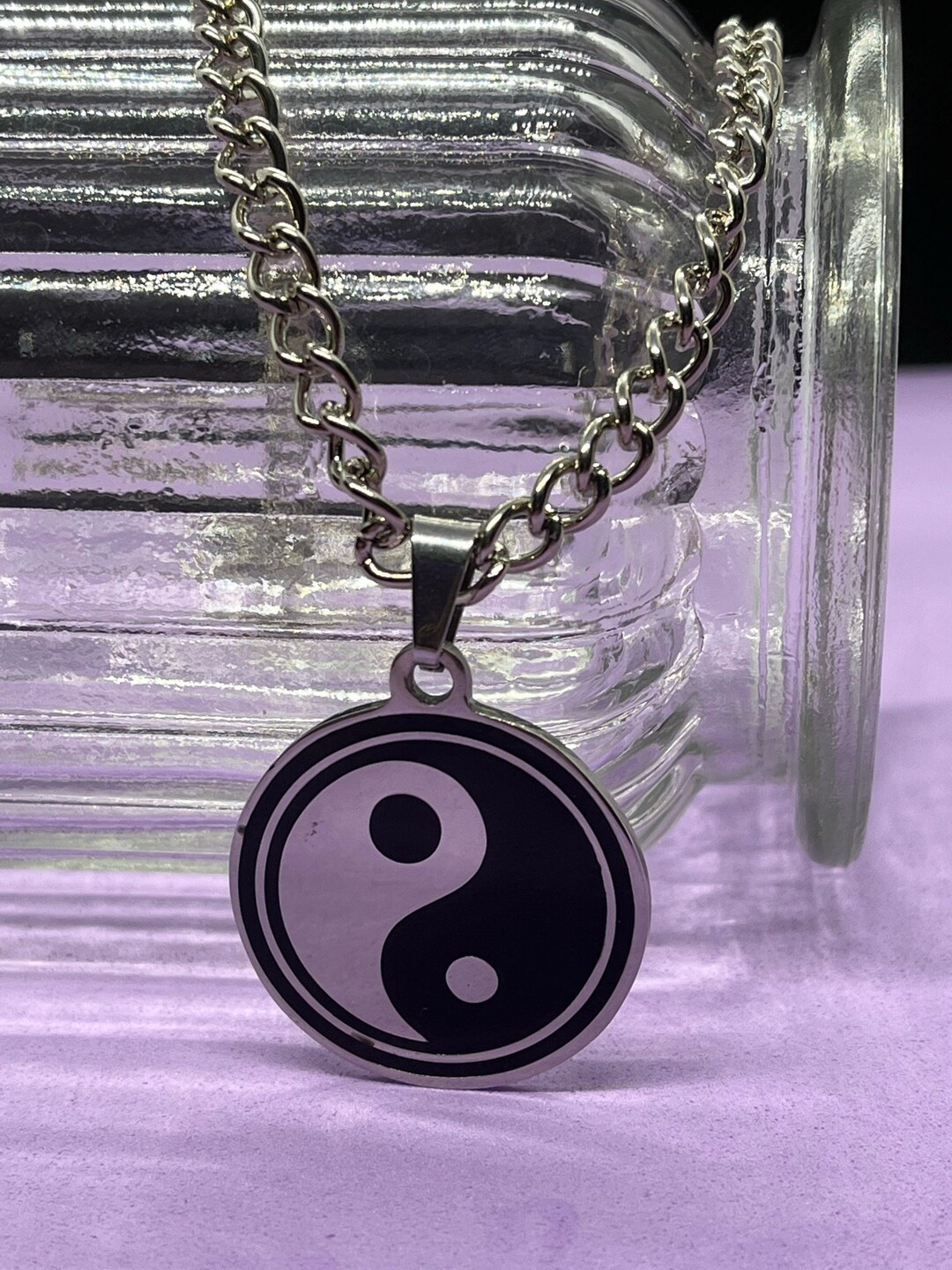 Yin and Yang Symbol on a Chain - Etsy UK
