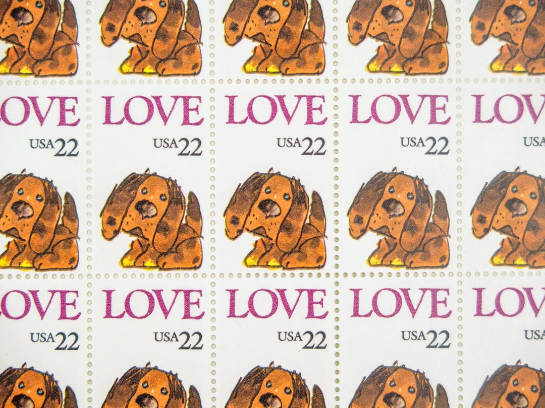 Puppy Dog Postage Stamp, Love Series Postage, Valentine's Day Stamps ...