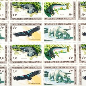 16 Wildlife Conservation Stamps, Trout Stamp, Polar Bear Postage ...