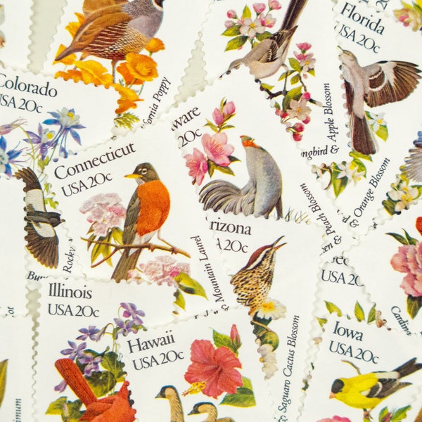 Vintage Bird Stamps - Etsy