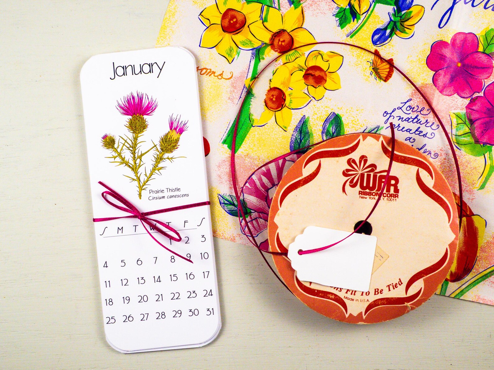 2026 Prairie Flower Bookmark Calendars; 12 Month Floral Bookmark Set - Etsy