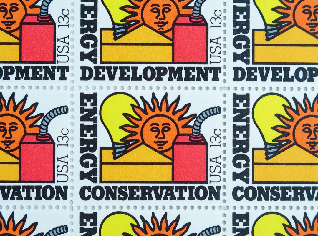 20 Energy Conservation Stamps, Environmental Stamps, Alternative Energy ...