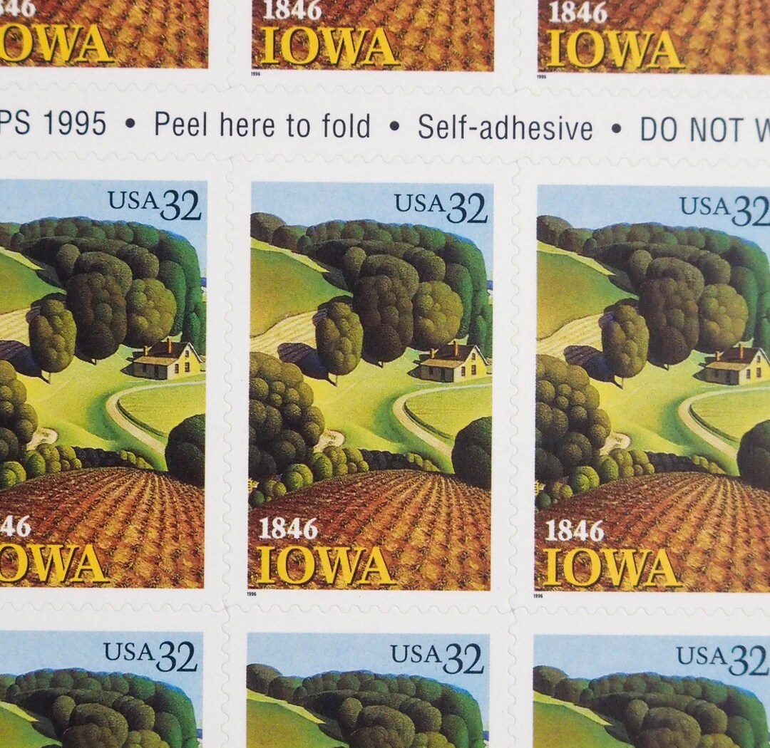 20 Iowa State Stamps, Statehood, Rural America, Barn and Farm Stamps ...
