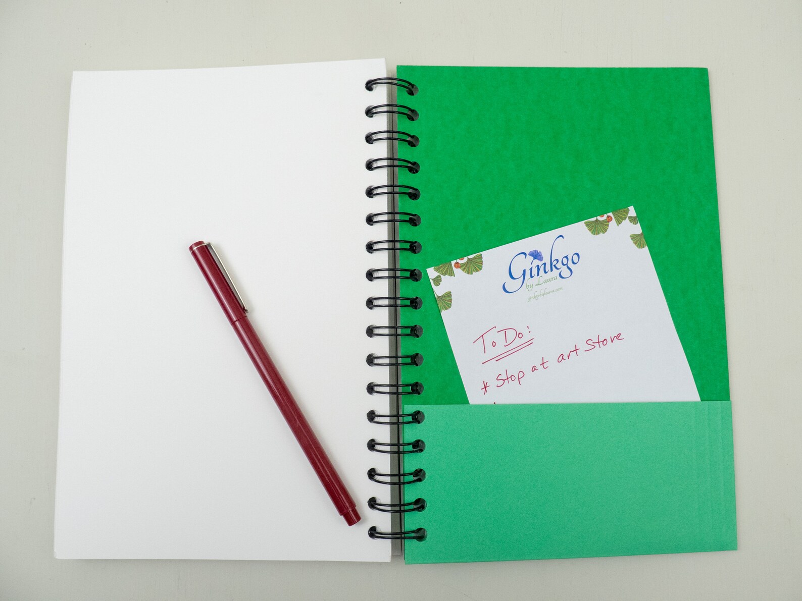 Olive Wreath journal notebook with pockets Olive branch art | Etsy