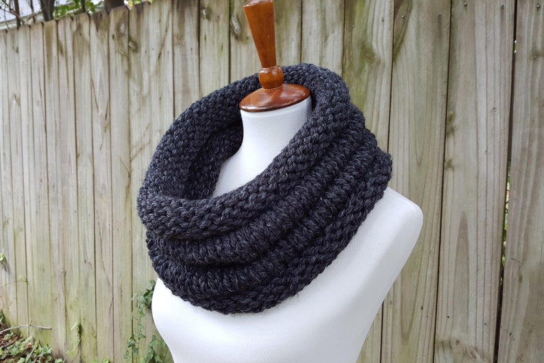 Knitting Pattern Knit Infinity Scarf Pattern Chunky Knit - Etsy