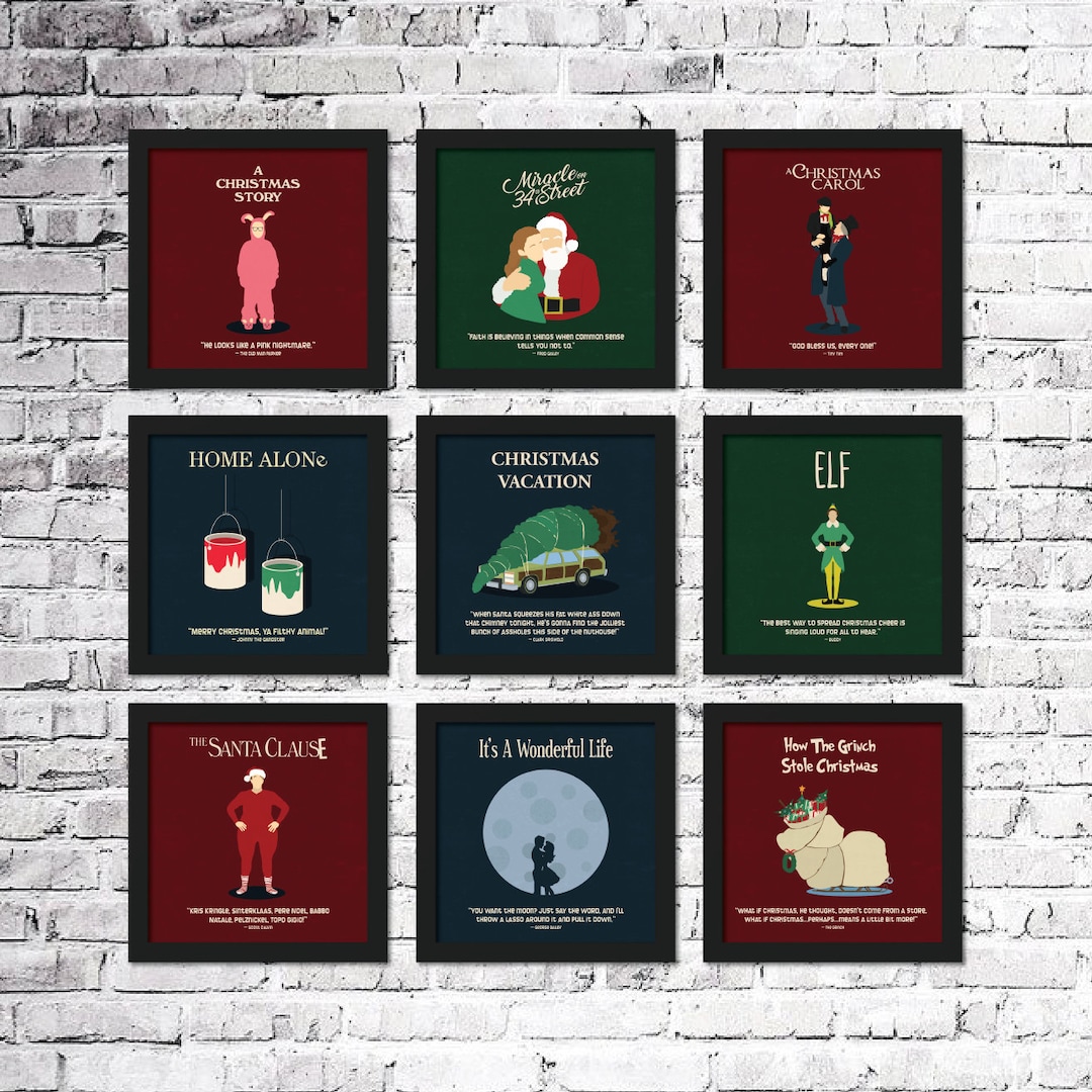 Deluxe Christmas Movie Super Pack. 9 Poster Prints Each With Quotes ...
