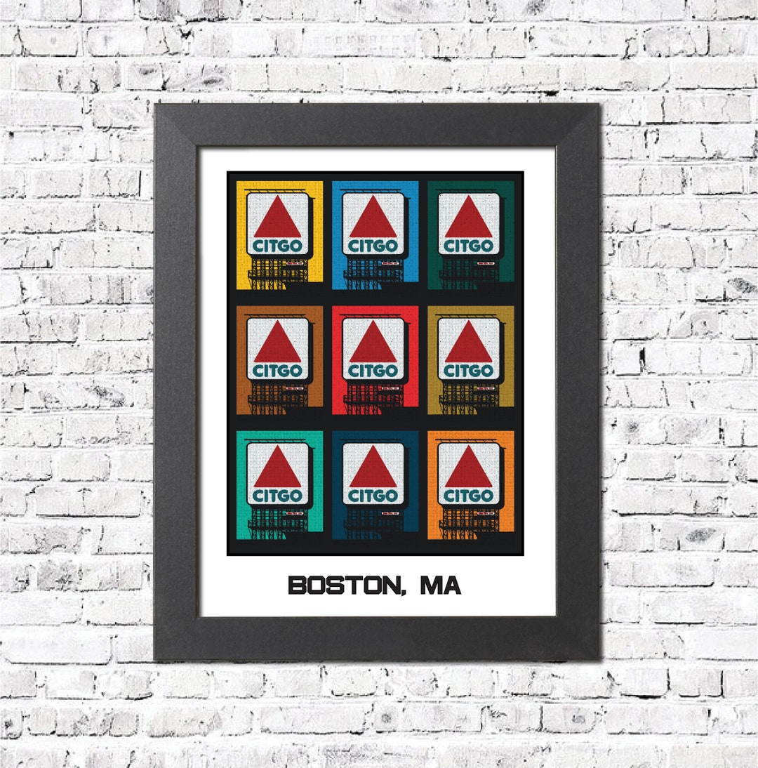 Boston Citgo Sign Print – Warhol-style Pop Art Poster, Boston Landmark ...