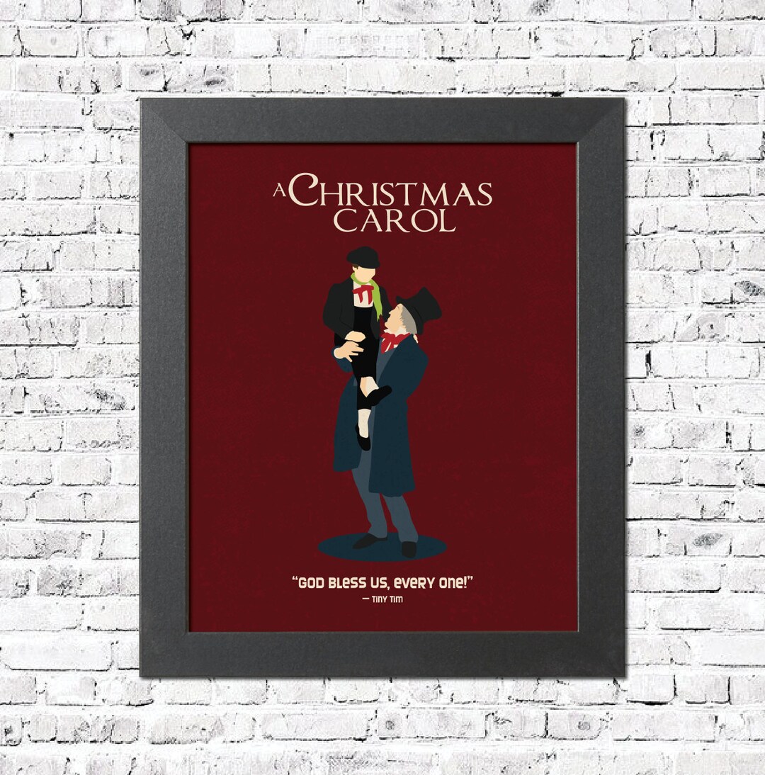 A Christmas Carol Print: Tiny Tim Quote, Minimalist Holiday Decor - Etsy