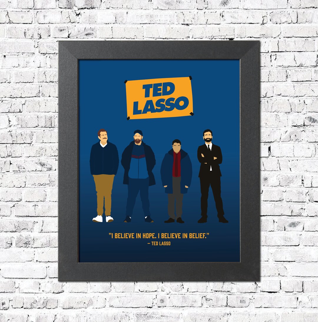 Ted Lasso Minimalist TV Poster Print- Ted Lasso, Coach Beard, Nathan ...