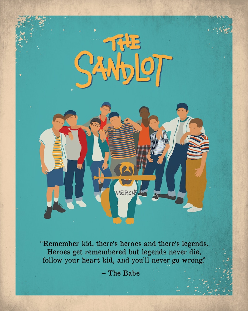 The Sandlot Poster: Benny “the Jet” Minimalist 90s Movie Art - Etsy