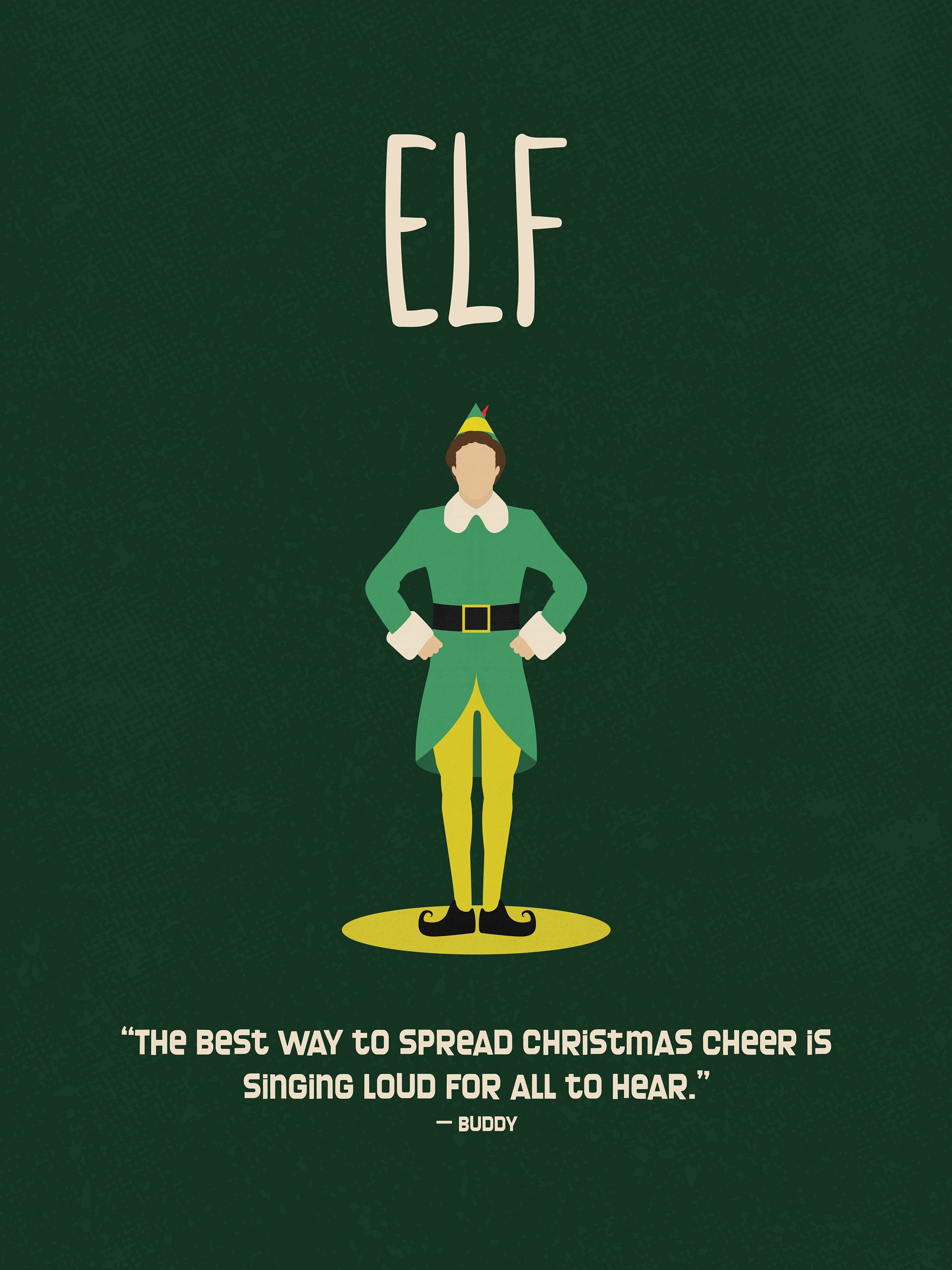 Elf Movie Poster: Buddy the Elf Christmas Quote Print - Etsy