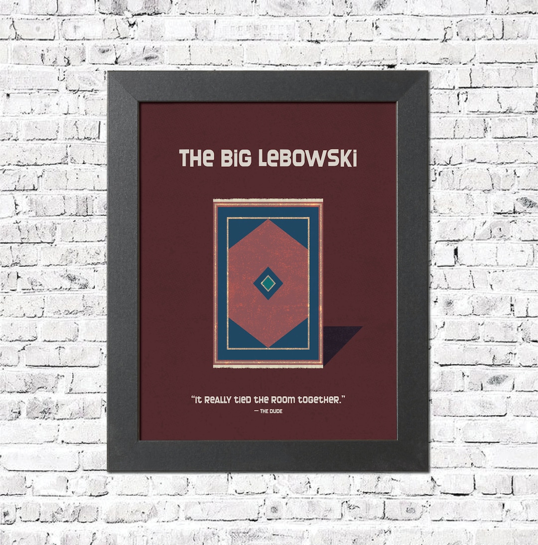 The Big Lebowski Print: Minimalist Rug Art - "tied the Room Together ...