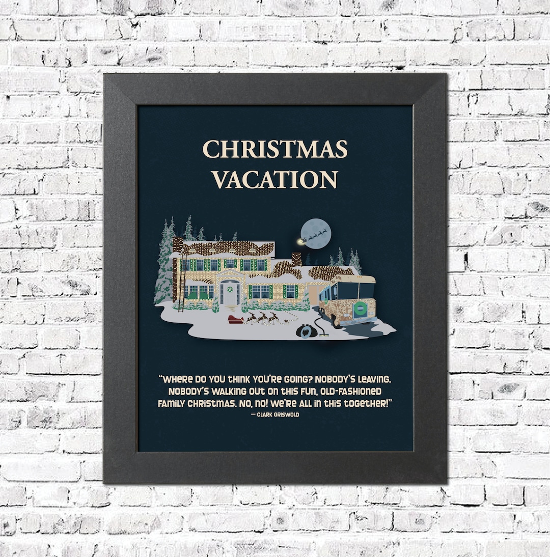 Christmas Vacation Poster – Griswold House Minimalist Print – Clark ...