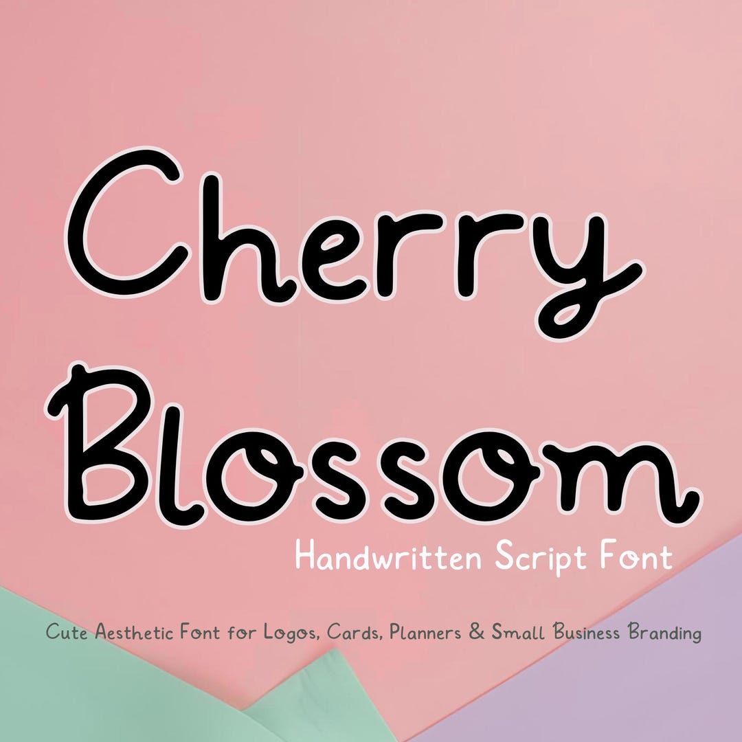 Cherry Blossom – Handwritten Script Font | Cute Aesthetic Font for ...