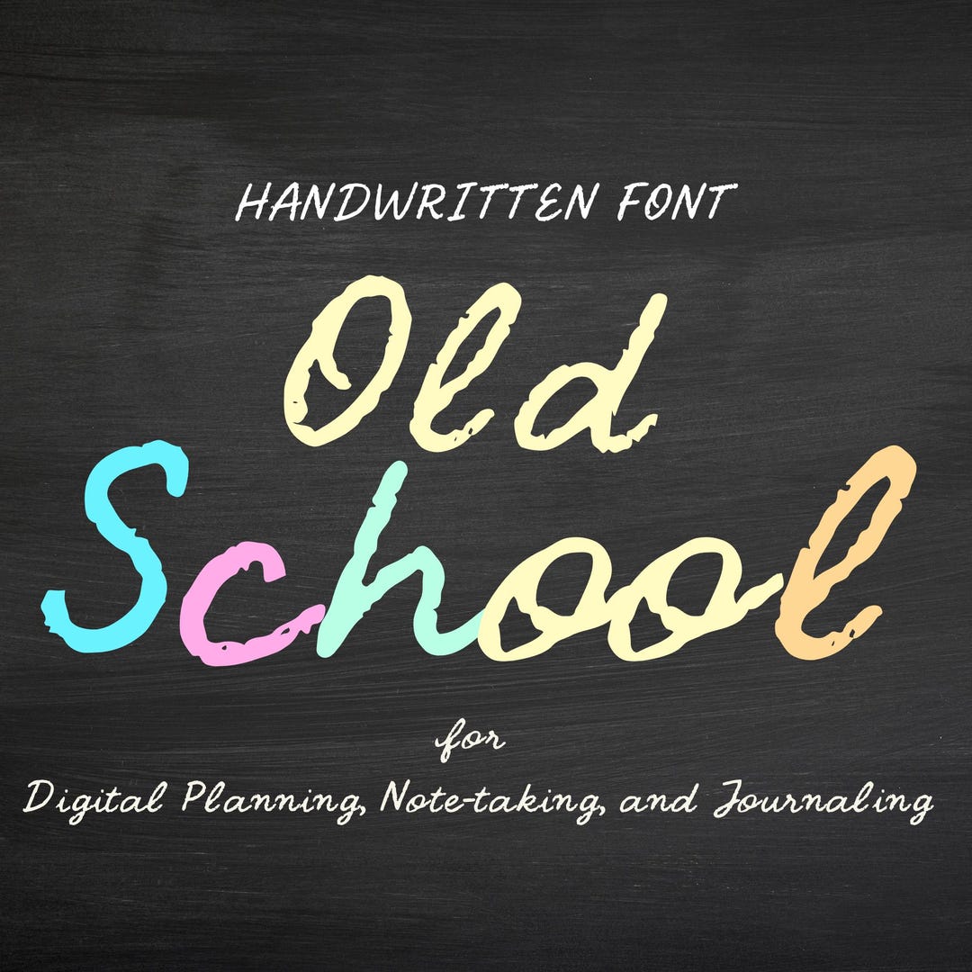 Retro Handwritten Font | Letter Handwriting | Digital Planner Font ...