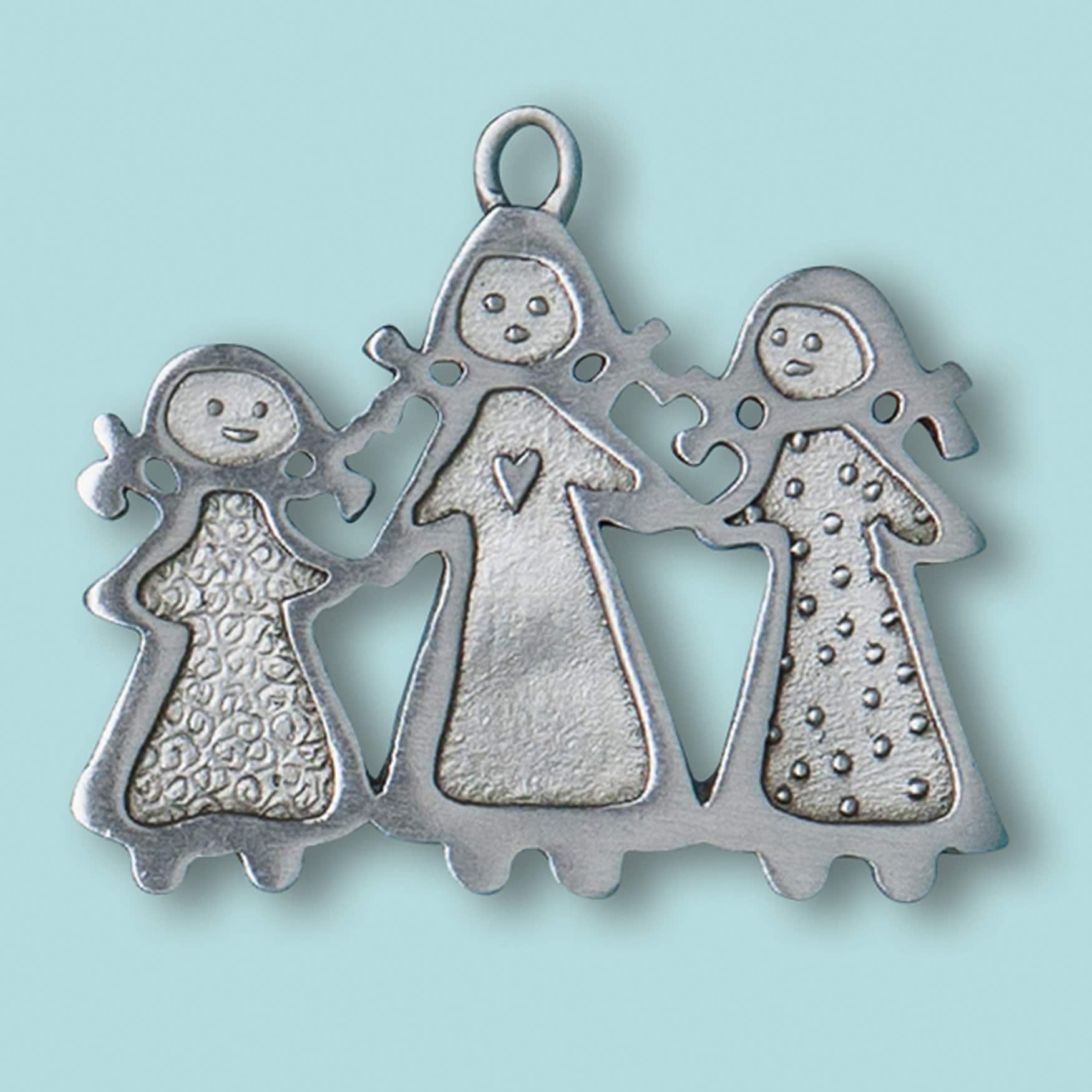 Sisters, Family, Girls, Friends Pewter Ornament, 2 X 1 5/8 Cynthia Webb ...