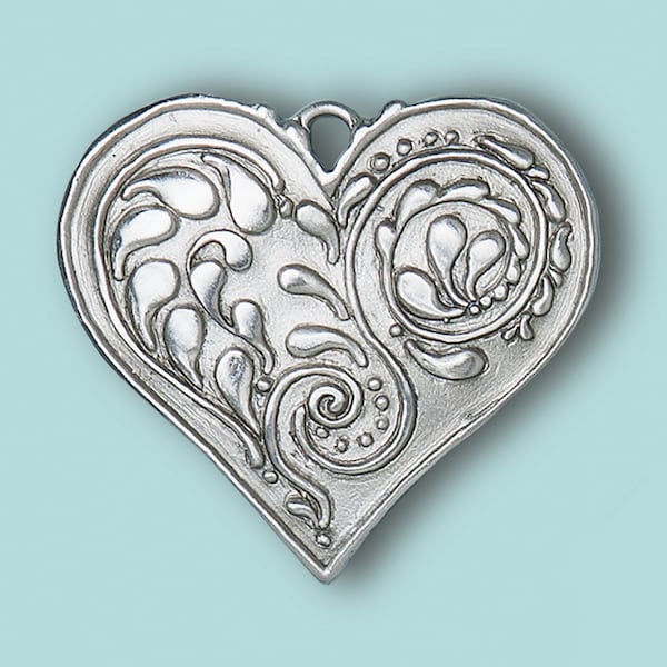 Small Pewter Hearts - Etsy