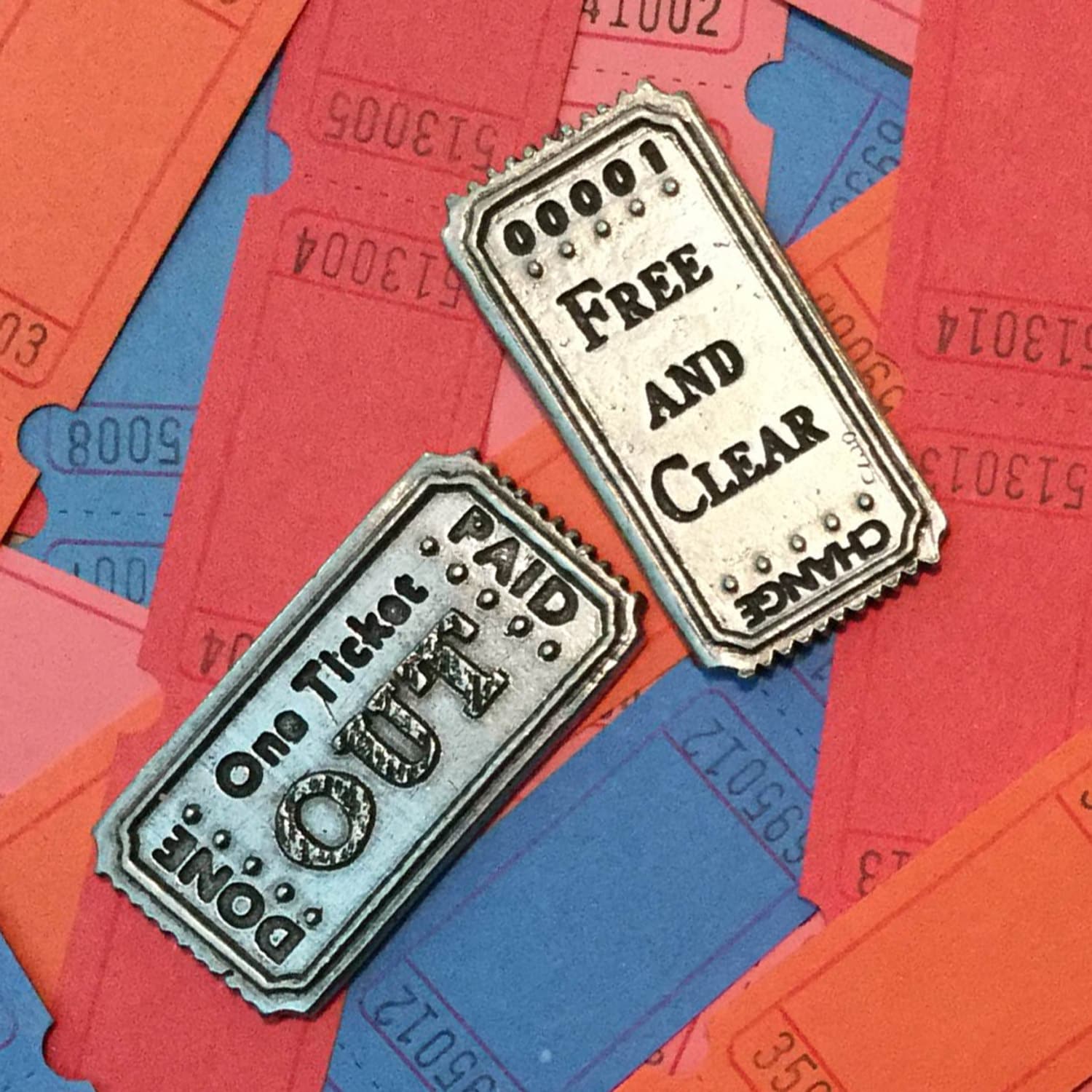 Ticket Out / Free and Clear Pocket Token Pewter Pocket - Etsy