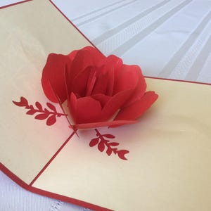 ROSE Pop-up Card - Etsy