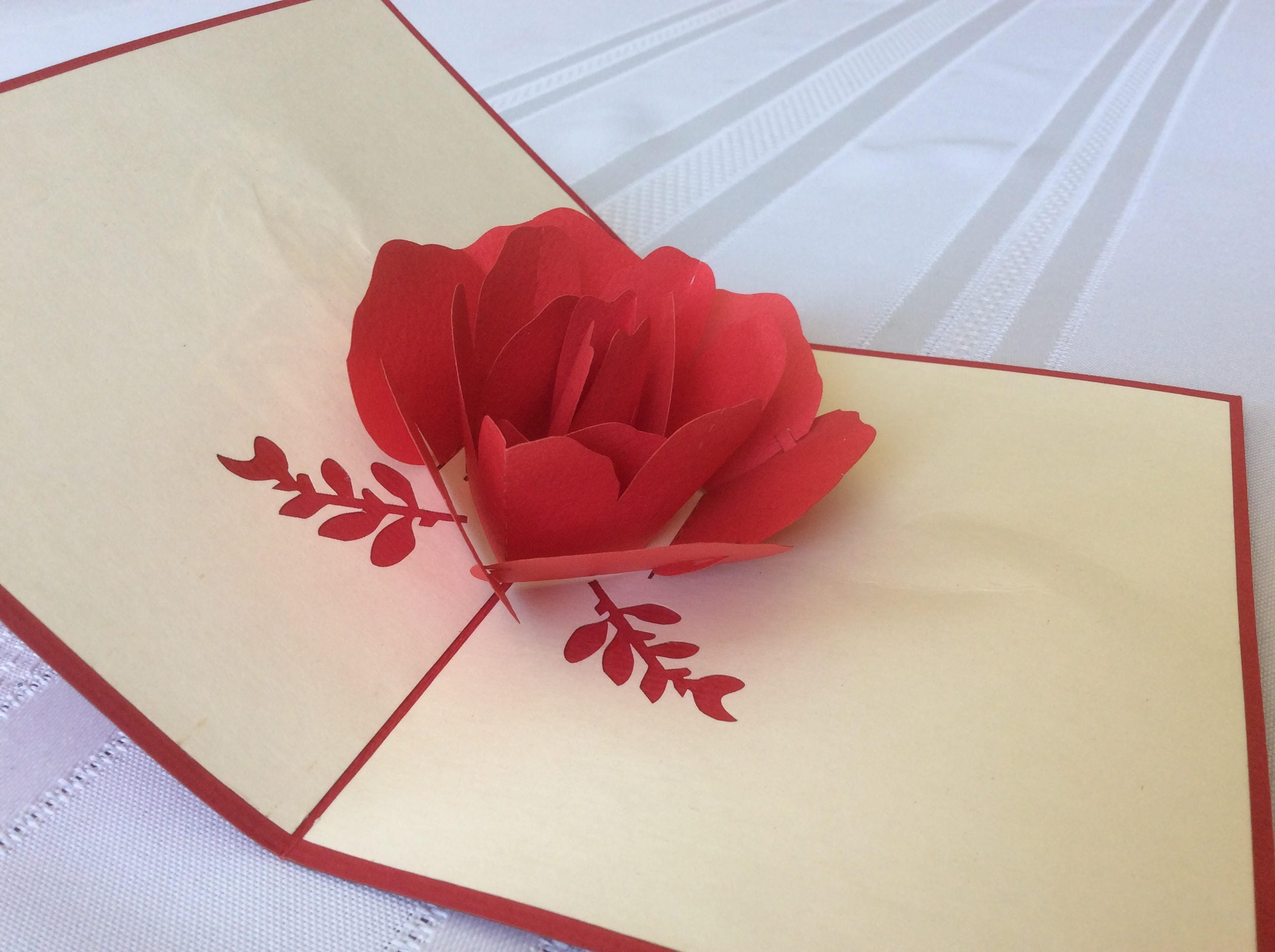 ROSE Pop-up Card - Etsy