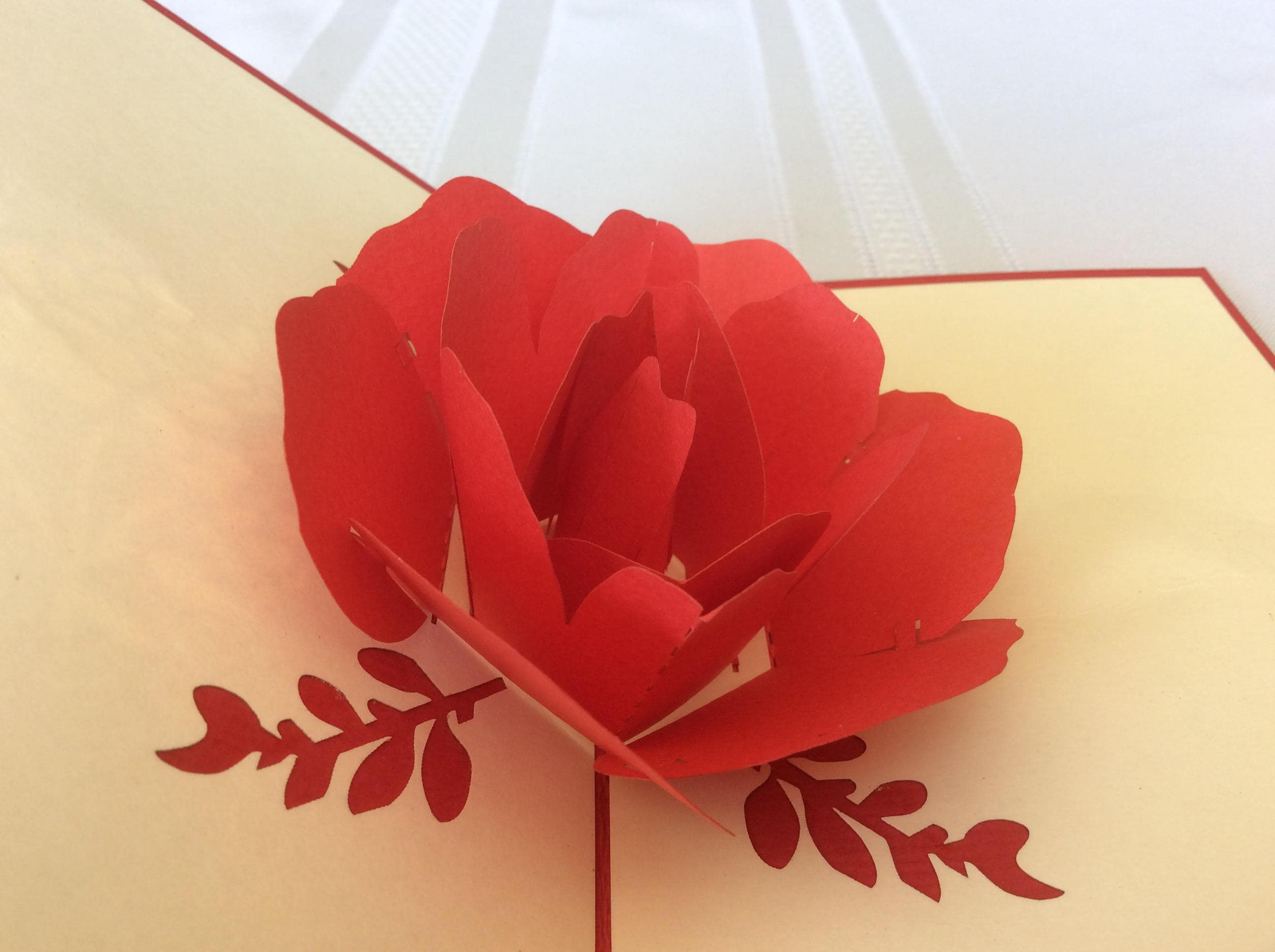 ROSE Pop-up Card - Etsy