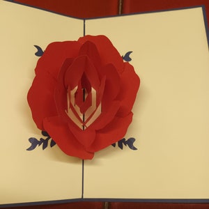 ROSE Pop-up Card - Etsy