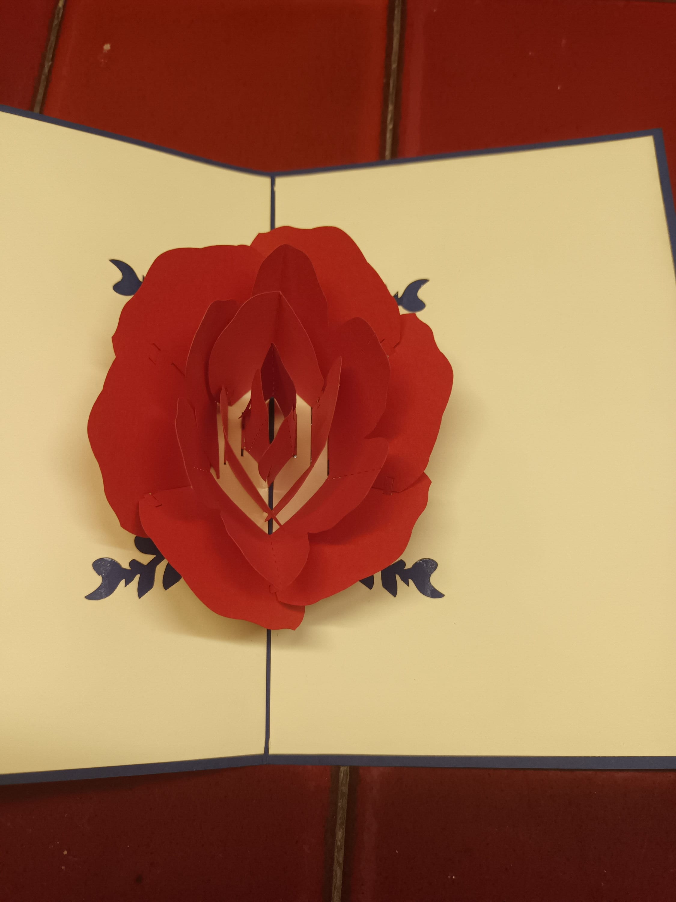 ROSE Pop-up Card - Etsy
