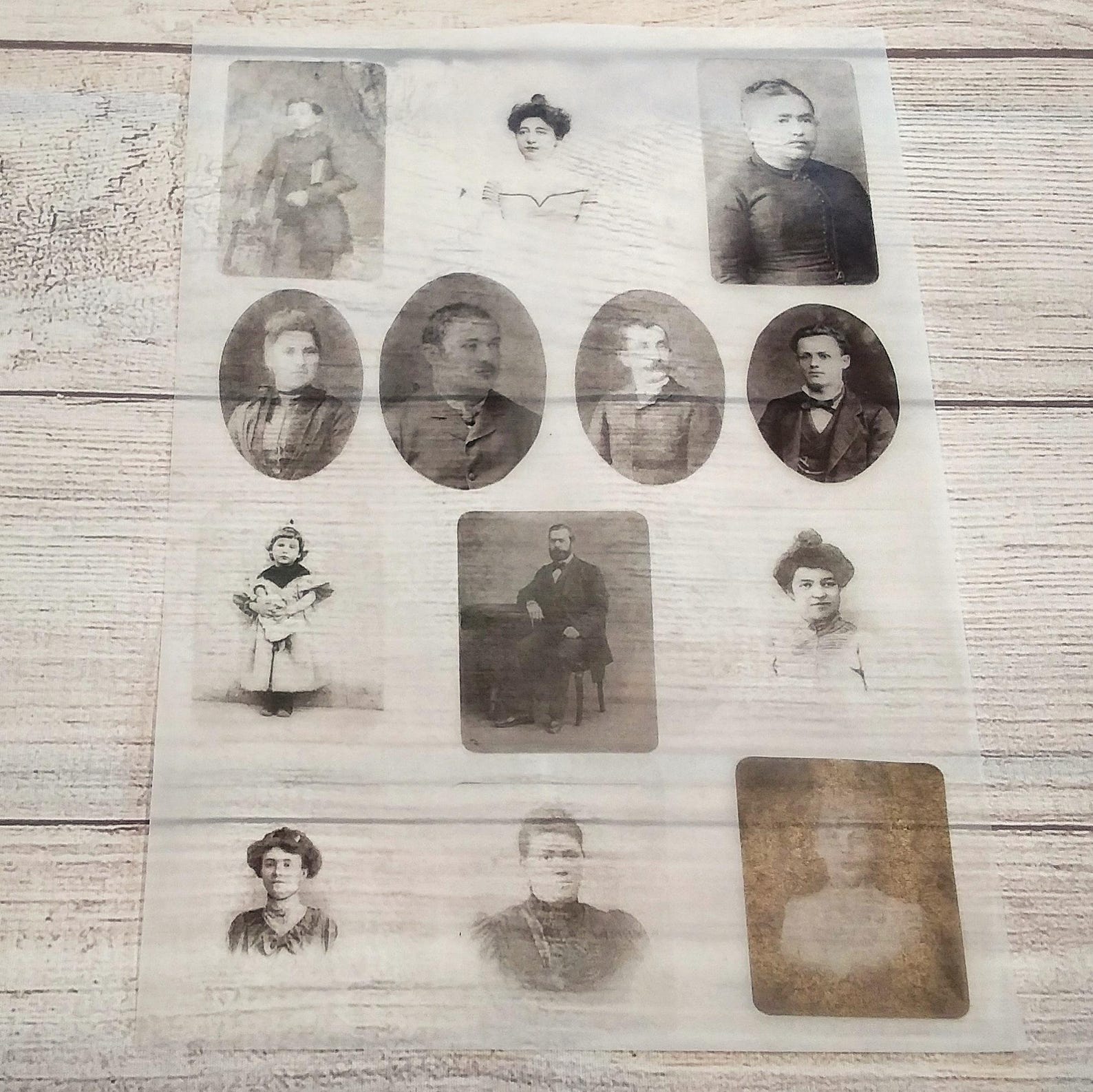 Translucent Vintage Portraits on Vellum Paper– Perfect for Layering ...