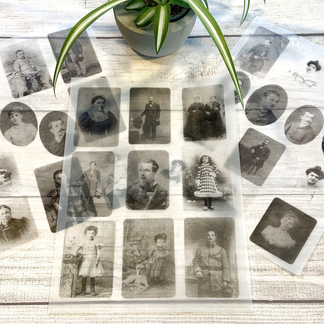 Translucent Vintage Portraits on Vellum Paper– Perfect for Layering ...